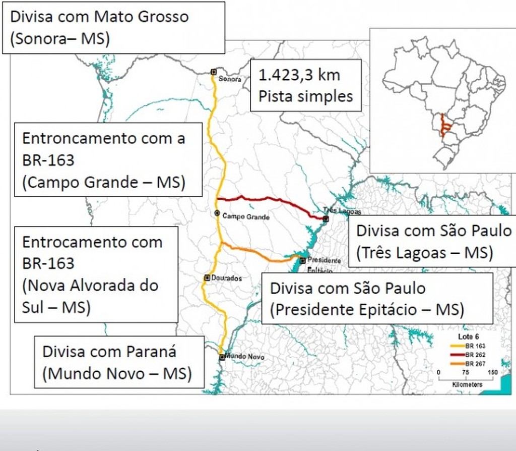Decreto libera privatização de trecho da BR-262 em Mato Grosso do Sul ...