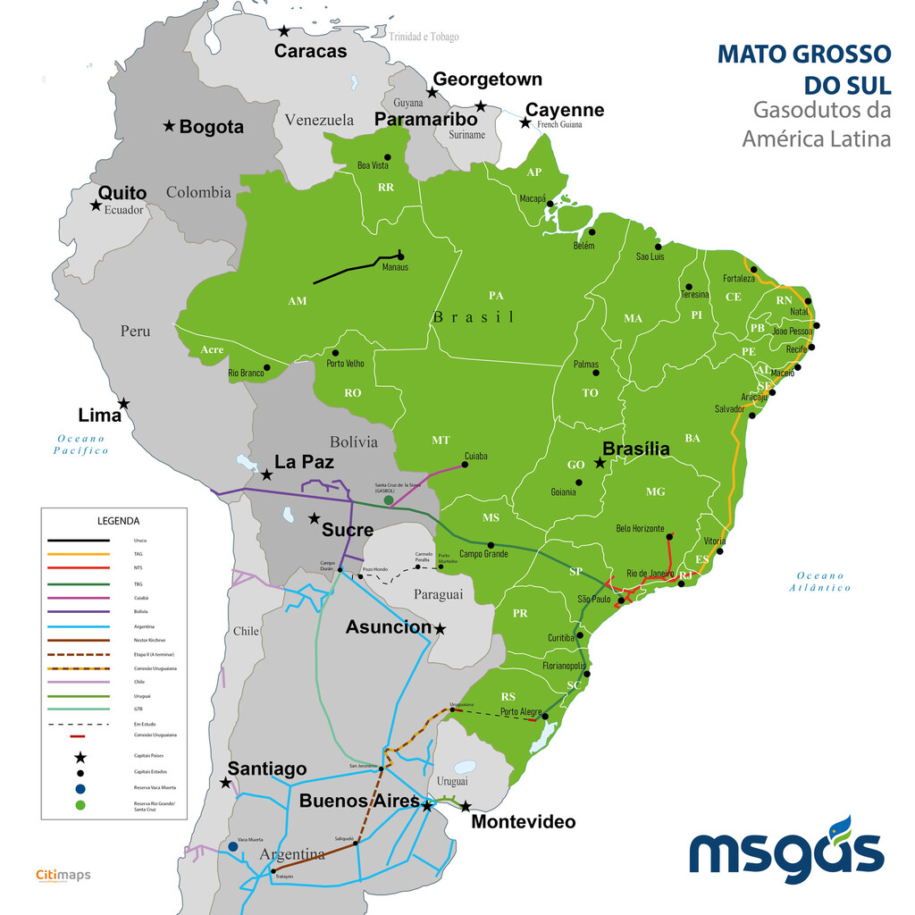 Novo gasoduto MS-Paraguai: projeto de 1.050 km ligará Brasil e ...