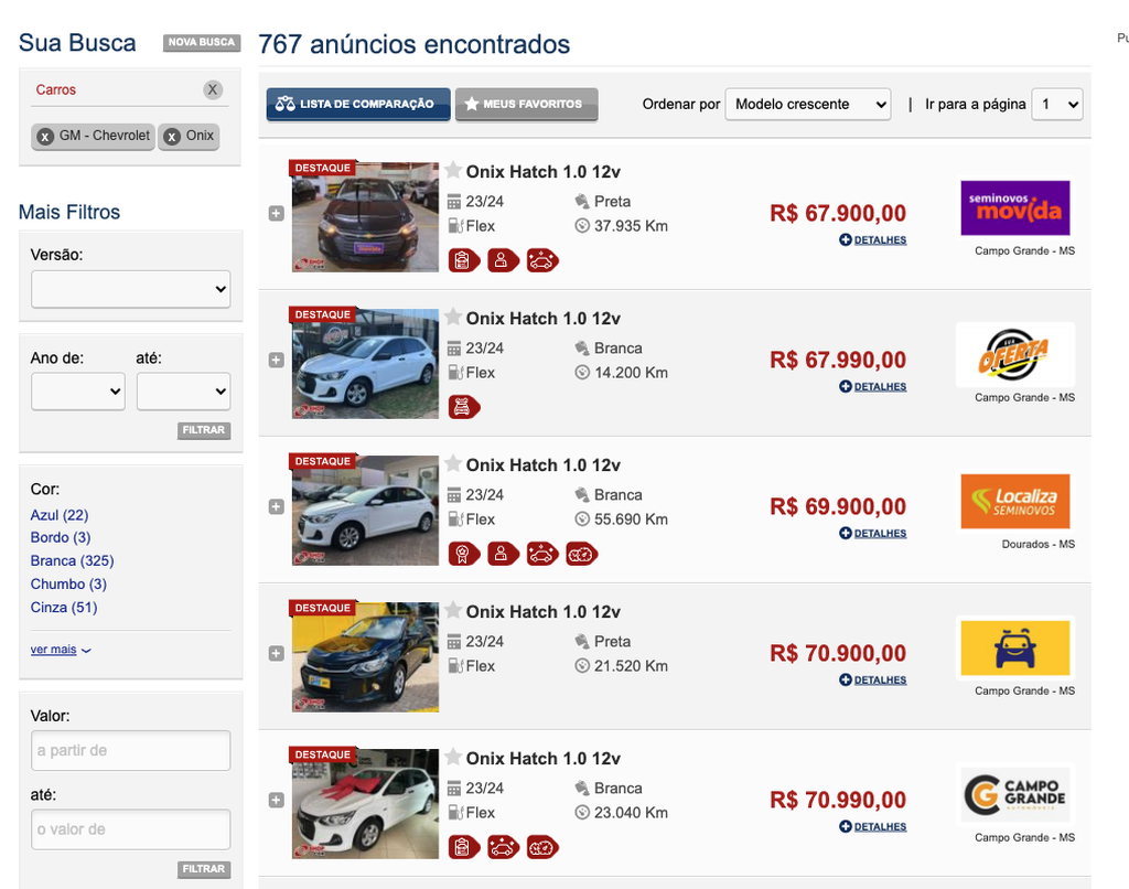 ShopCar: Encontre seu novo carro em menos de 1 minuto | Busca rápida