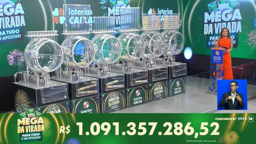 Mega da Virada 2025: Números sorteados e prêmio de R$ 1,09 bilhão